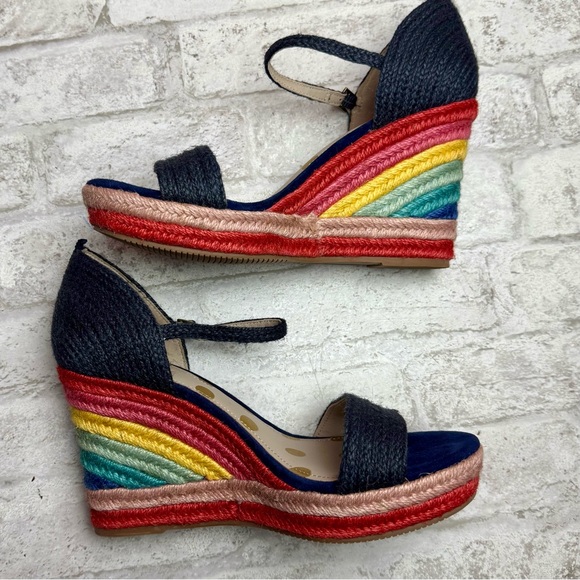 Boden | Shoes | Boden Lily Espadrille Wedges Rainbow New Nwob Size 38 ...